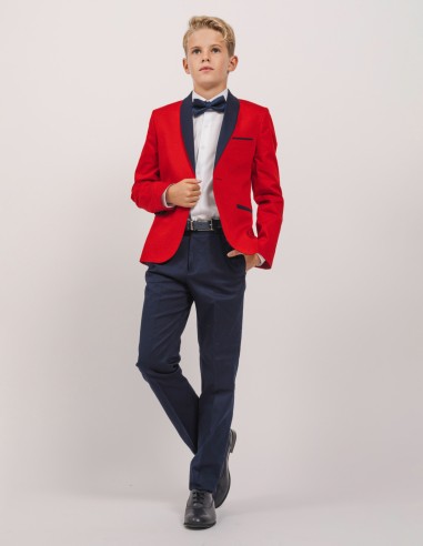 Costume Enfant Rouge de Cérémonie - Costume Garçon Mariage TAILLE 12/13 ans