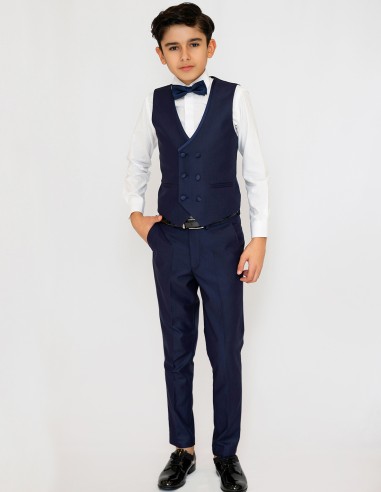 Costume Enfant Bleu Marine - Costume Smoking Enfant TAILLE 10/11 ans
